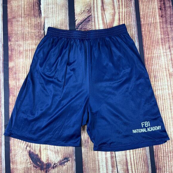 Soffe | Shorts | Vintage Fbi National Academy Shorts Men Blue Satin ...